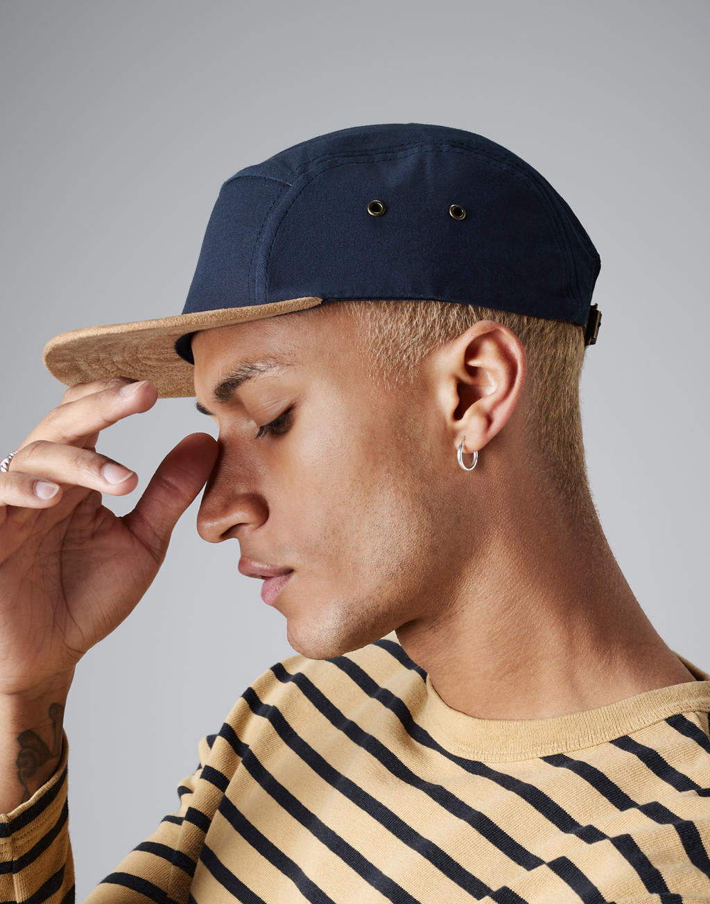 Beechfield Collection B658 Suede Peak 5 Panel Cap bedrucken